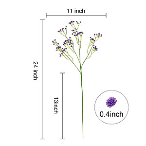 DYYHSDPU Baby Breath Artificial Flowers Bulk(12 pcs) Upgrade Faux Flowers Gypsophila, for Home Garden Decoration, Wedding Party, DIY Bouquet Filler. (White)