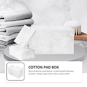 Cabilock Box cosmetic cotton storage box cotton pad container makeup applicator organizer floss holder flosser dispenser cotton pads holder cotton holder Compartments Cotton Pad Case patch