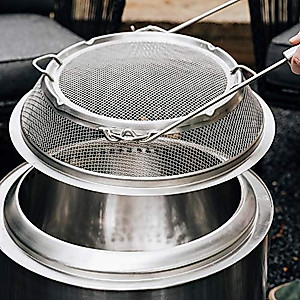 Solo Stove Bonfire Shield Stainless Steel Fire Pit Spark Protector Screen Mesh Protective Spark Screen for Backyard and Outdoor Fire Pits Hot Embers