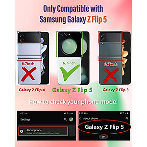 Funermei (2in1 for Samsung Galaxy Z Flip 5 Case Skull for Women Cute Kids Boys Phone Cover Funny Cool Skeleton Goth Design with Ring Stand Unique Teens Funda for Samsung Z Flip 5 Cases 6.7'' (2023)