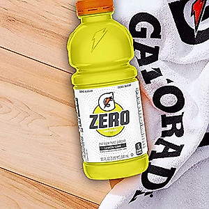 Gatorade Zero Sugar Thirst Quencher, Lemon-Lime, 20 Fl Oz (Pack of 12)