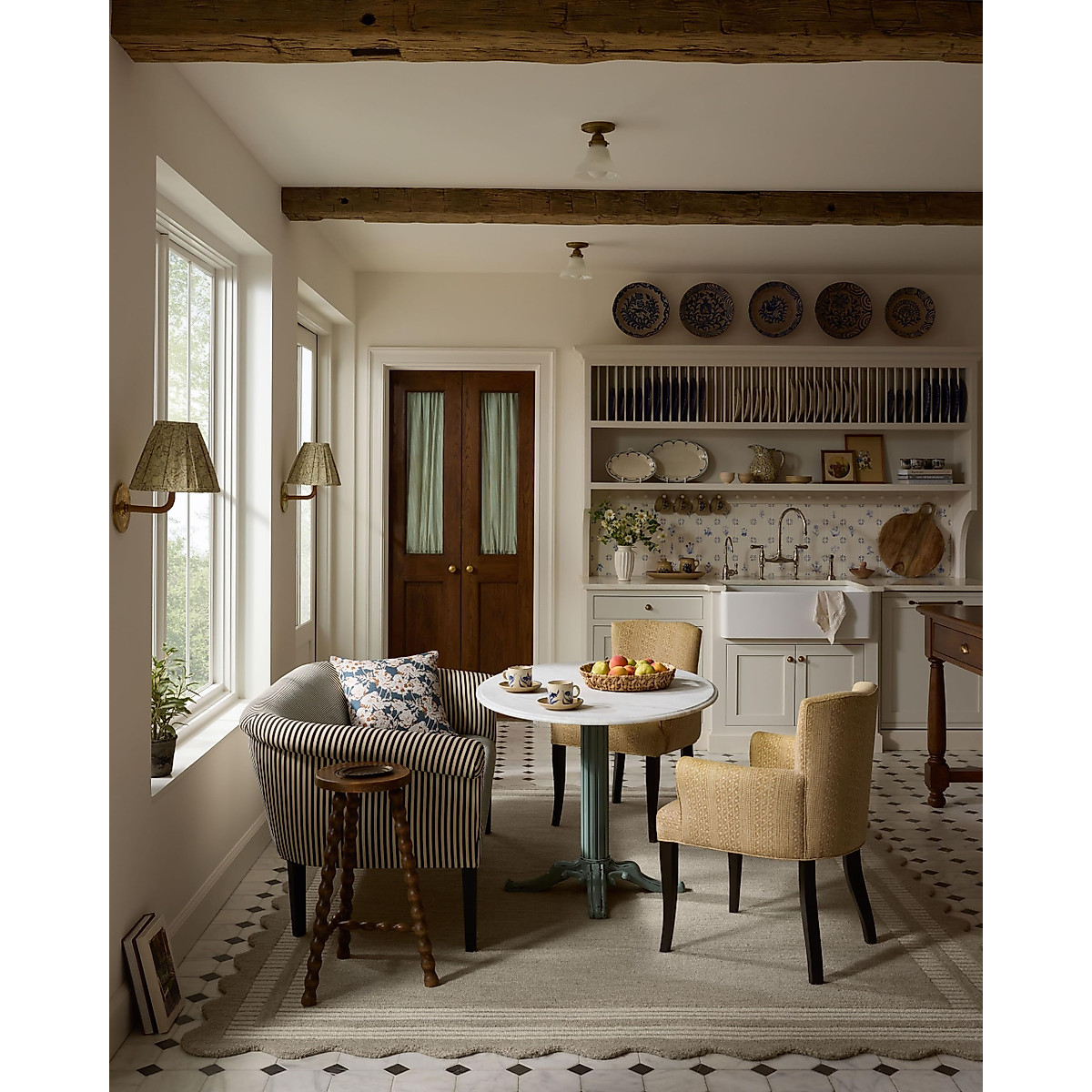 Loloi Chris Loves Julia Scottie Collection SCO-01 Fog/Ivory 2'-6" x 9'-9", .87" Pile Height, Runner Rug