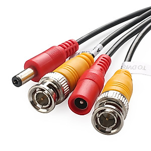 Postta BNC Video Power Cable (4 Pack 100 Feet) Video Security Camera Cable Wire with Eight Connectors for CCTV DVR Surveillance System