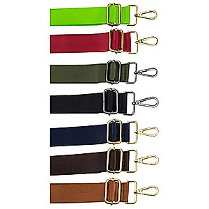 Allzedream Wide Purse Strap Replacement Crossbody Shoulder Bag Adjustable (Black)