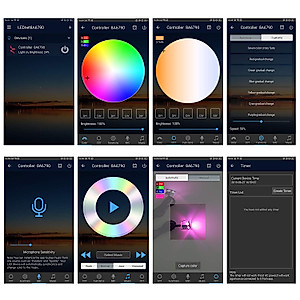 QACA WIFI Controlled LED Deck Lights Multi Color Outdoor IP67 Waterproof Φ1.18"Low Voltage Step Lights In-Ground Lights, Smart Phone APP Controlled, Compatible with Alexa Echo and Google Home, 10 Pack