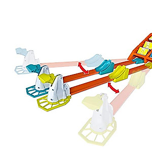 Hot Wheels Action Launch Across Challenge, Game Style Competition, 2 tracks, 2 Launchers, 2 Ramps, Ages 4 Years and Older