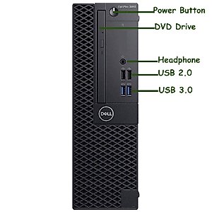 Dell Optiplex 3060 SFF Computer Desktop PC, Intel Core i5-8th Gen Processor, 16GB DDR4 Ram, 256GB NVMe Solid State Drive, HDMI, Nvidia GeForce GT 1030 2GB DDR5, WiFi & Bluetooth, Windows 10 (Renewed)