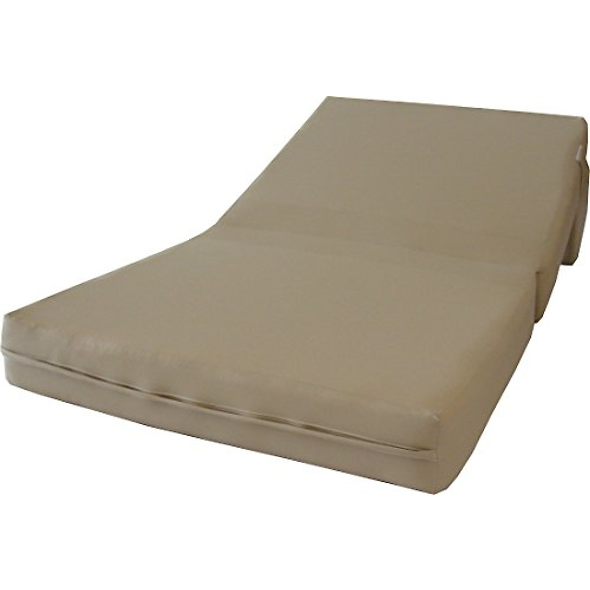 D&D Futon Furniture Twin Size Tan Sleeper Chair Folding Foam Bed 6 x 36 x 70, Studio Guest Beds Foam Density 1.8 lb