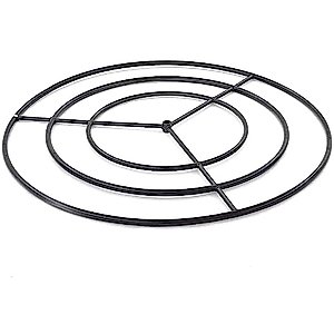 BBQGuys Signature 48-Inch Three-Spoke Round Natural Gas Triple-Ring Burner - Black Steel - DISCONTINUED ITEM