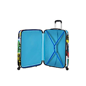 American Tourister Luggage Suitcase, Multicolored (Marvel Pop Art), L (75 cm-88 L)