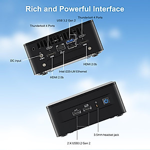 Intel NUC 12 Barebone Mini PC, Newest 12th Gen Core i5-1240P (12 Cores & 4.4GHz), Intel Mini Computer with WiFi 6E, 8K, Vesa Mounting Bracket (No RAM, No SSD, NO OS, Added Components Needed)
