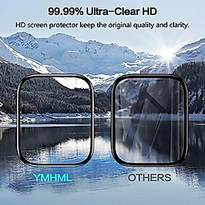 YMHML [2 Pack] Screen Protector for Apple Watch Series 8 Series 7 45mm, 3D Curved Full Coverage Ultra Thin Soft Protector Film for iWatch S7 45mm