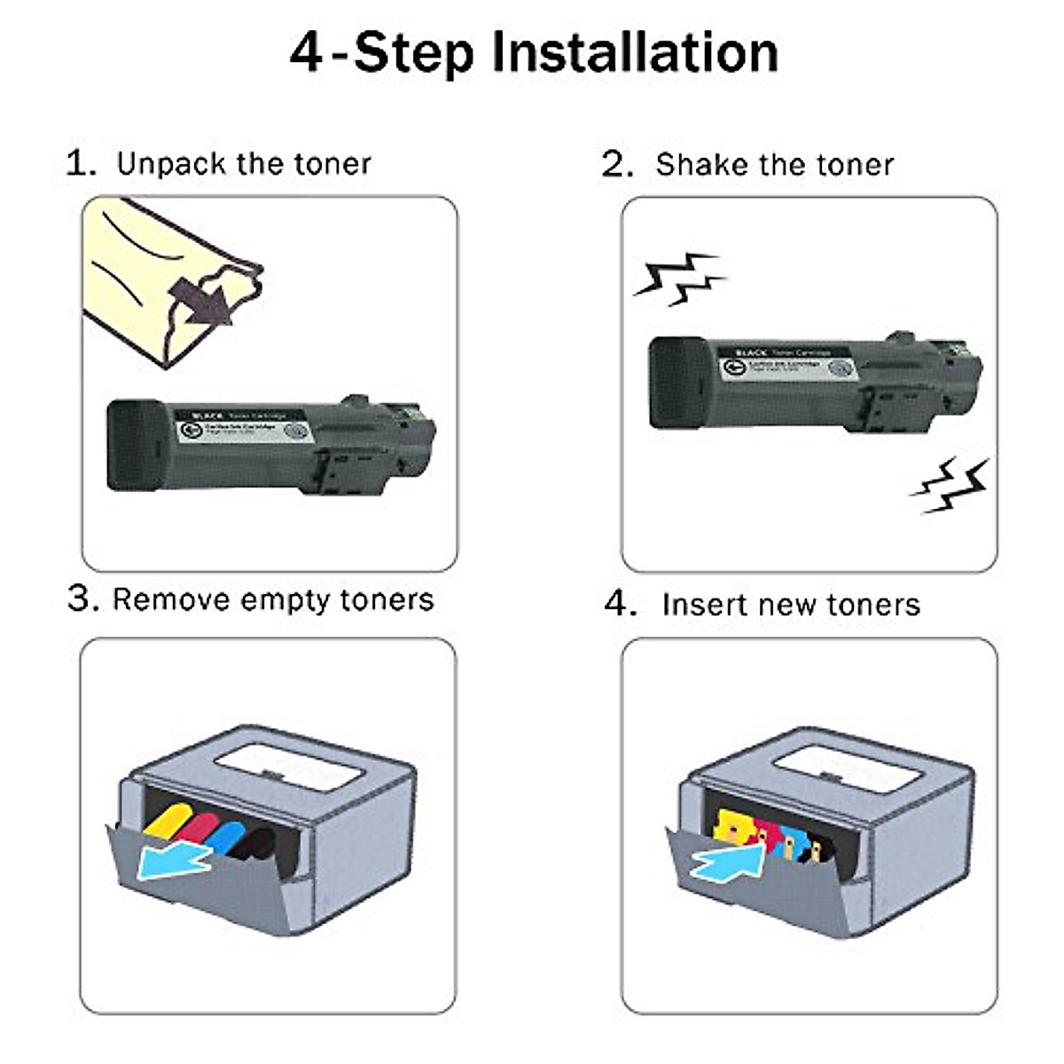 Limeink 1 Yellow Compatible High Yield Laser Toner Replacement Cartridges for Xerox Phaser 6510 Workcentre 6515 Printer 6515/dn 6515/dni 6510/dn dni