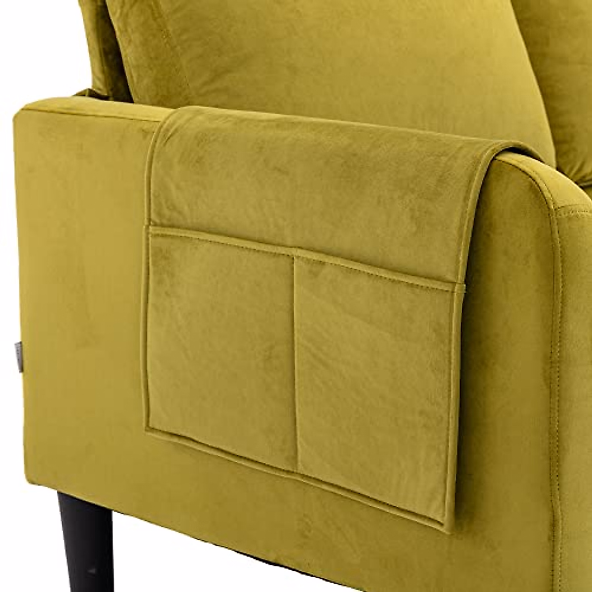 Verfur Convertible Sofa Sleeper Pull Out Bed, 3-Seater L-Shaped Couch with Storage Chaise and Side Pockets, Soft Upholstered Corner Sofa&Couches Sectional, Olive 72.44"