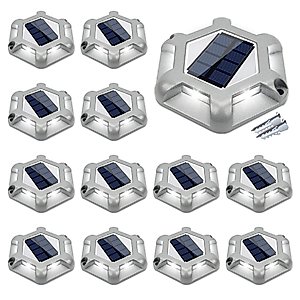 APONUO 12-Pack Solar Deck Lights