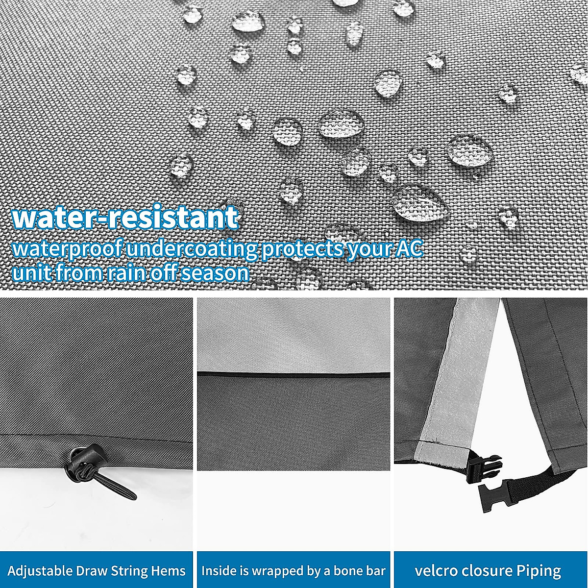 Liamoy Air Conditioner Cover for Outside Units - AC Cover Waterproof and Durable, Square Fits 30 x 30 x 32 Inches