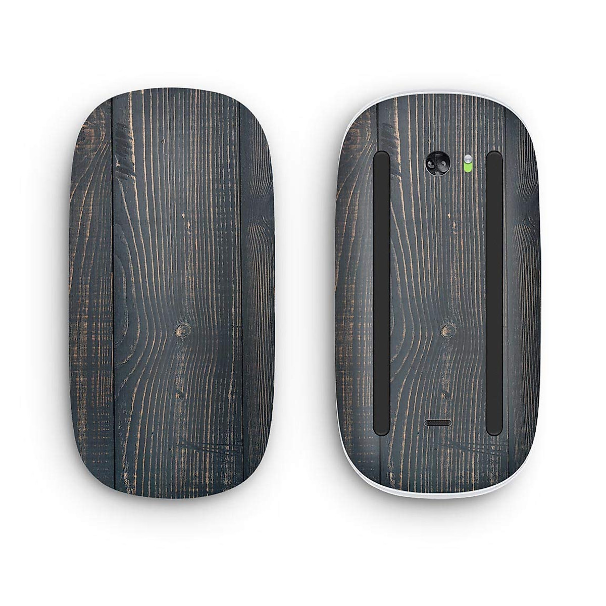 Design Skinz Vertical Blackwashed Woodgrain Vinyl Decal Compatible with The Apple Magic Mouse 2 (Wireless, Rechargable) with Multi-Touch Surface