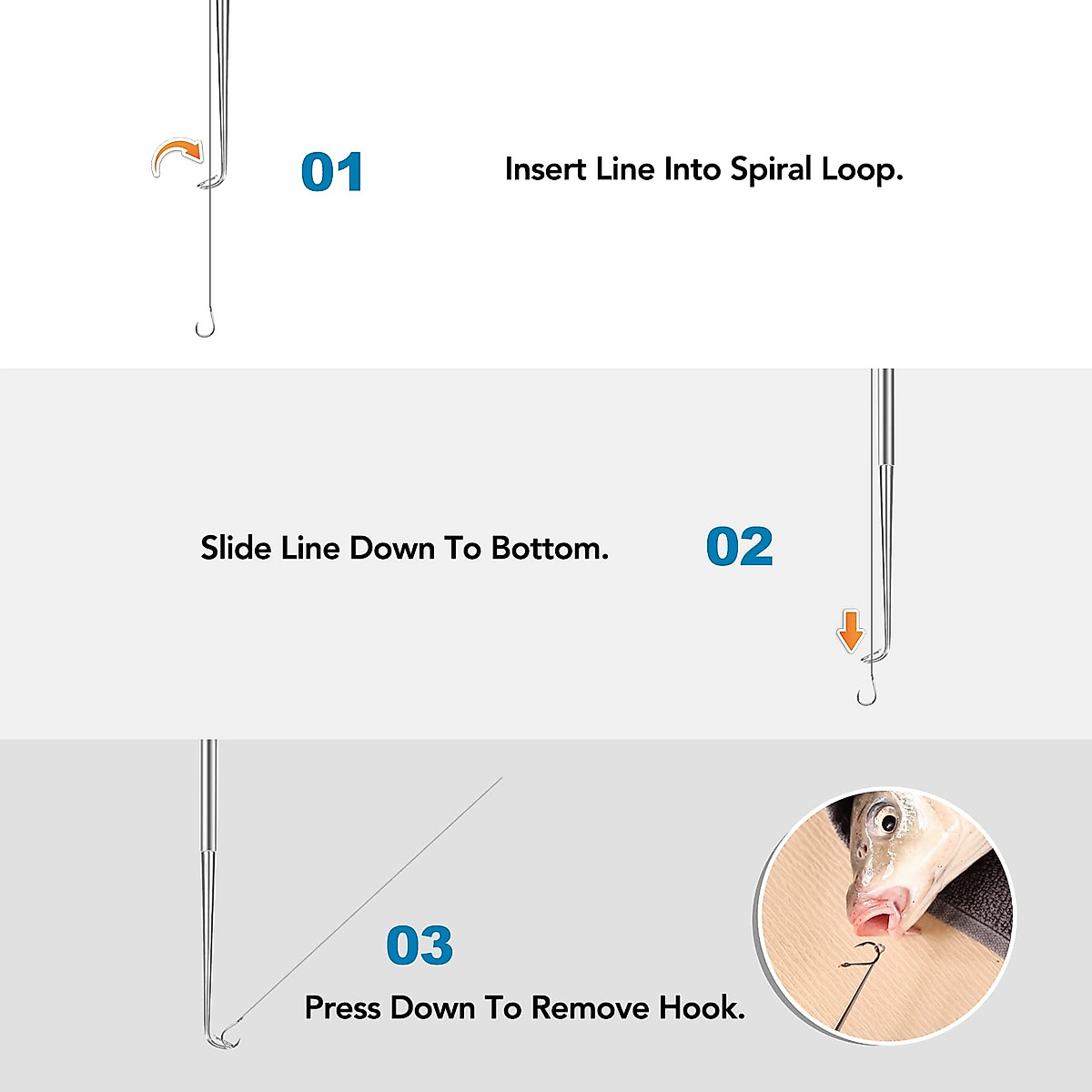 4PCS Fish Hook Remover Fishing Hook Remover, Fishing Hook Quick Removal Device Space Aluminum Magnetic Handle Fish Hook Removal Tool, Fish Hook Disconnect Device for Fishing, Hook Removal Tool Fishing