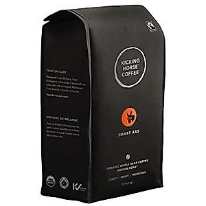 Kicking Horse Coffee, Smart Ass, Medium Roast, Whole Bean, 2.2 Pound - Certified Organic, Fairtrade, Kosher Coffee