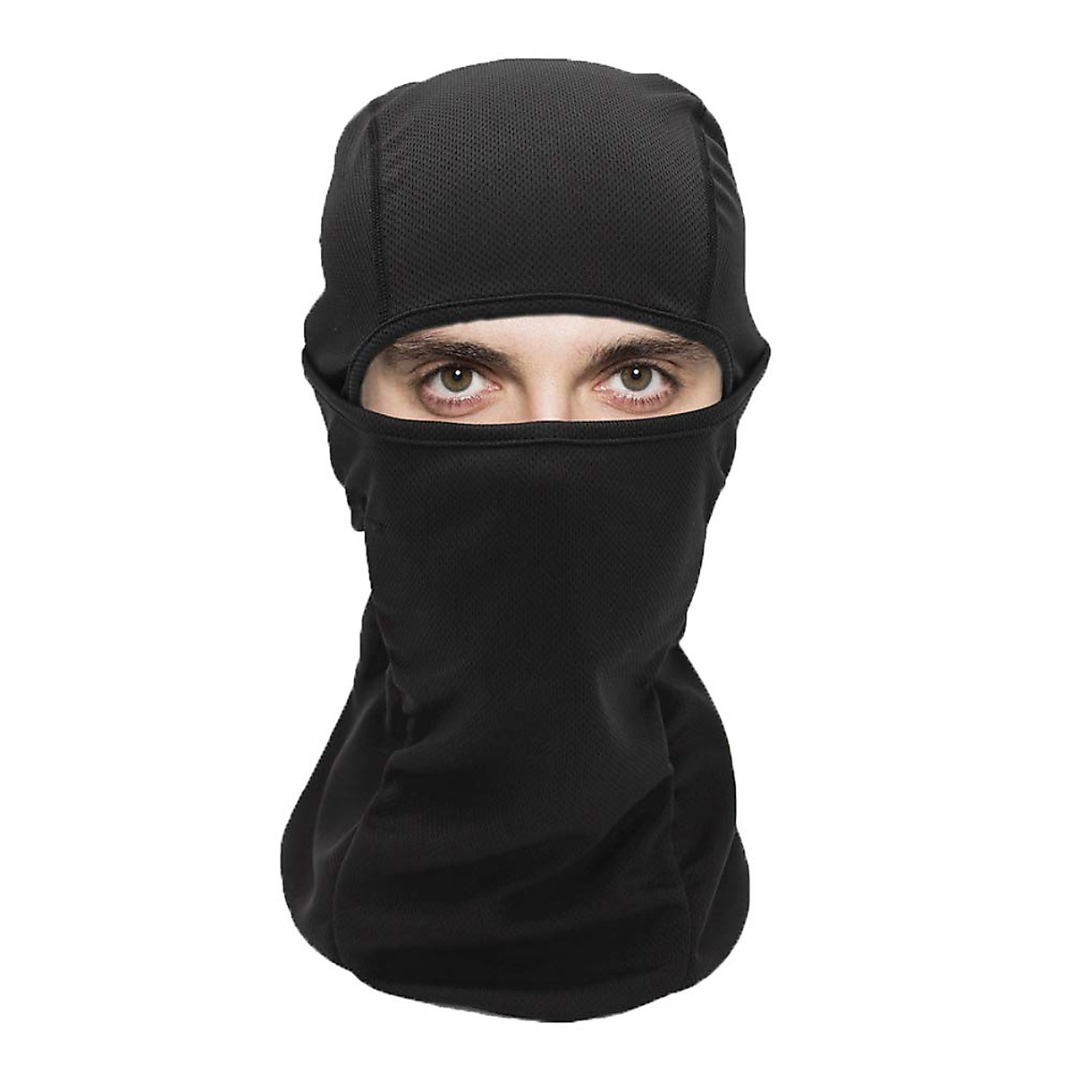 Valleycomfy 4PCS Balaclava Ski Mask Winter Face Mask Men Women UV Protection Hood Windproof Sun Hood Tactical Masks(Black)