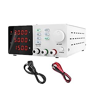 DC Power Supply, DC Lab Power Supply Adjustable Voltage 30V 5A Fine Adjustment Laboratory Regulated Switching Bench Source DIY,Electroplating DIY