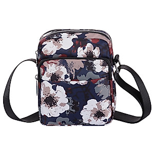 Phenas Women Roomy Crossbody Bag Cellphone Shoulder Bag Casual Triple Zipper Purse Travel Neck Wallet for Young Ladies Girls
