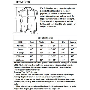 Haian PVC AB Unisex Snap Through Crotch Romper (3X-Large, Baby Pink)