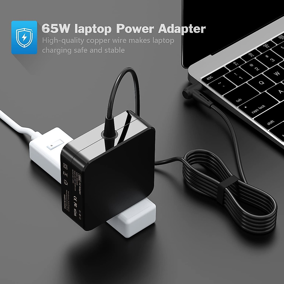 65W Laptop AC Adapter for Lenovo Ideapad Flex 5 Charger, Flex 4 5 6 14 15 5-1470, 5-1570, 4-1470, 4-1480, 4-1570; 5-14ALC7, 5-16ALC7, 5-16IAU7, 5-14ARE05, 5-14IIL05, 5-15IIL05 Power Supply Cord