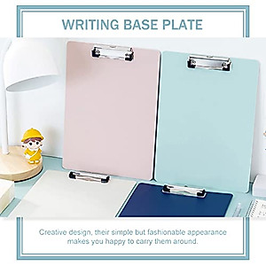 Clipboard 2pcs Clip Boards Plastic Clipboards Paper Clips Nursing Clipboard Paper Clip Holder Paper File Organizer Exam Paper Clips Pencil Sketch Hand Support (Random Color)