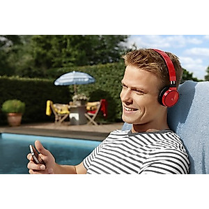 Philips SHB9100RD/28 Bluetooth Stereo Headset, Red