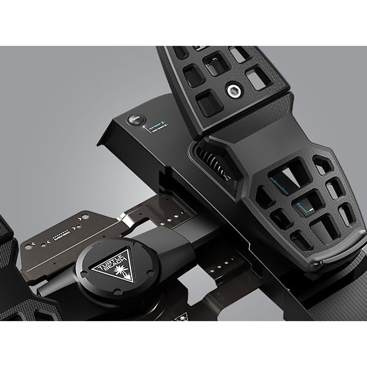 Turtle Beach VelocityOne Universal Rudder Pedals for Windows 10 & 11 PCs, Xbox Series X, Xbox Series S, and Xbox One Featuring Smooth Rudder Axis, Adjustable Brakes and Pedal Width – Black