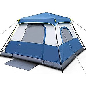 6 Person Tent, Tents for Camping,6 Person 60 Seconds Set Up Camping Tent, Waterproof Pop Up Tent with Top Rainfly, Instant Cabin Tent, Advanced Venting Design, Provide Gate Mat