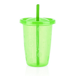 Nuby 4-Pack Stackable Wash or Toss Straw Cups, Multi, One Size