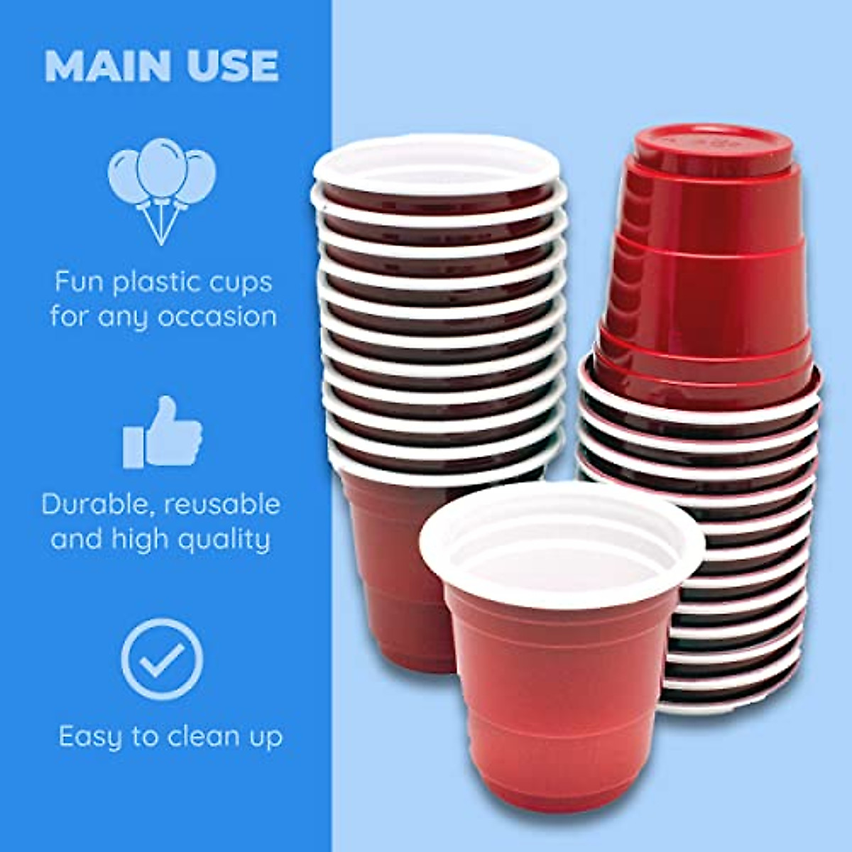Red Jr. Mini Red Solo Shot Glasses, Mini Shooters for Jello Shots: 24 Pack