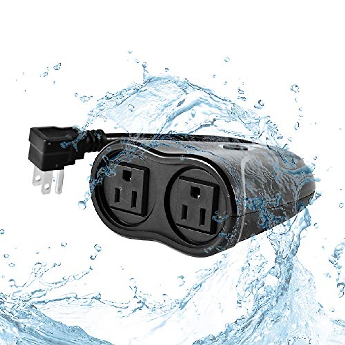 Outdoor Smart Plug, Shiningworth Outdoor Wi-Fi Outlet with 2 Waterproof Sockets Compatible with Alexa Echo Google Home, Wireless Remote Control Smart Socket with Timer Function