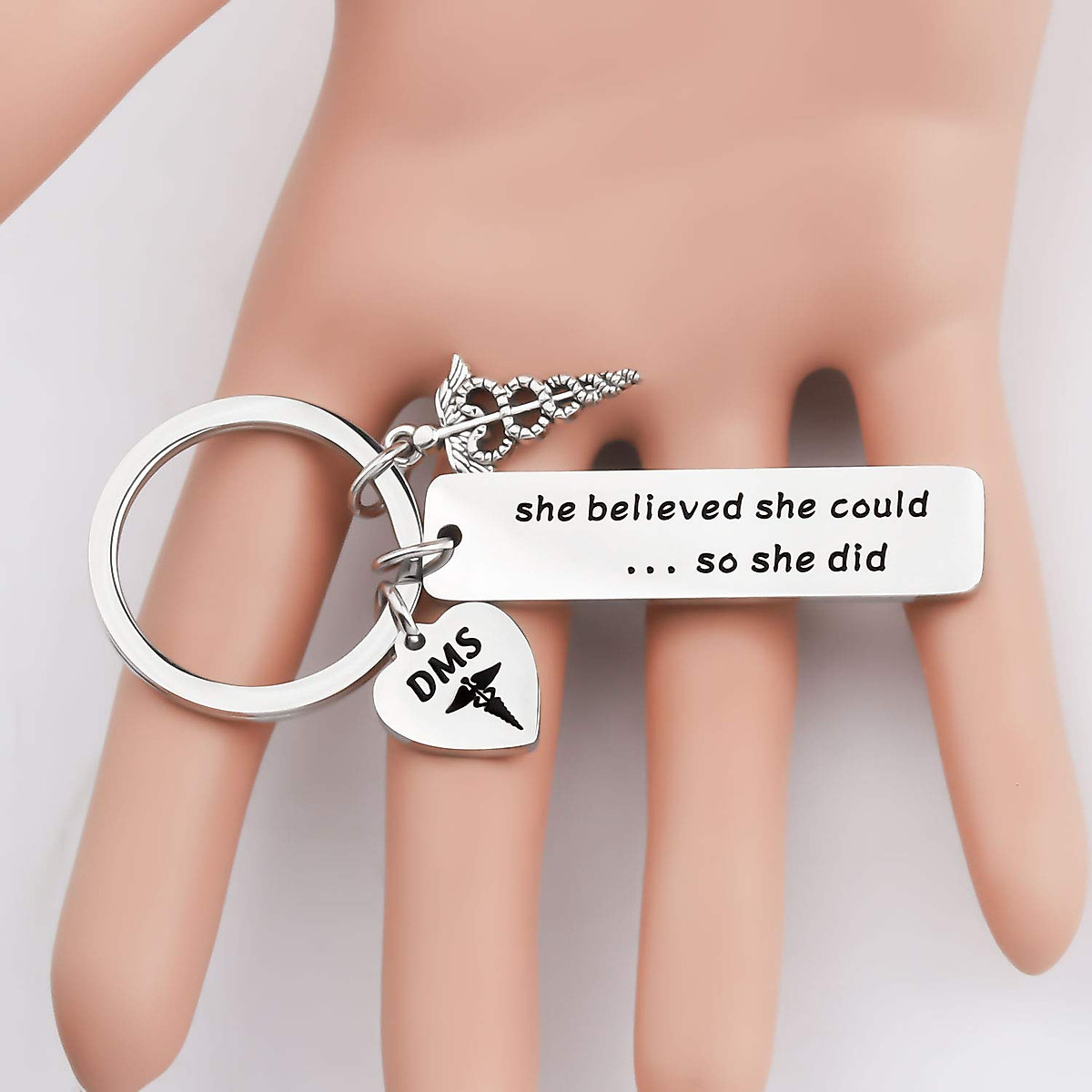 FOTAP Diagnostic Medical Sonographer gift Sonographer Doctor Keychain DMS Graduation Gift Radiologist Tech gift (DMS key)