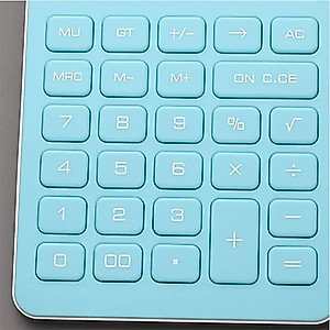 Big Screen Calculator Cute Dual Power Solar Calculator Financial Accounting Business Office 12 Digits with Stand (Color : A, Size : 17 * 10.8 * 1.4cm)