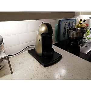 Poztiv Sliding Kitchen Counter Caddy (2 Pack). Made of Durable ABS. Countertop Storage Sliding Tray - For Blender, Toaster, Kitchen Appliances. Dishwasher Proof. Includes large 'microfibre' Cloth