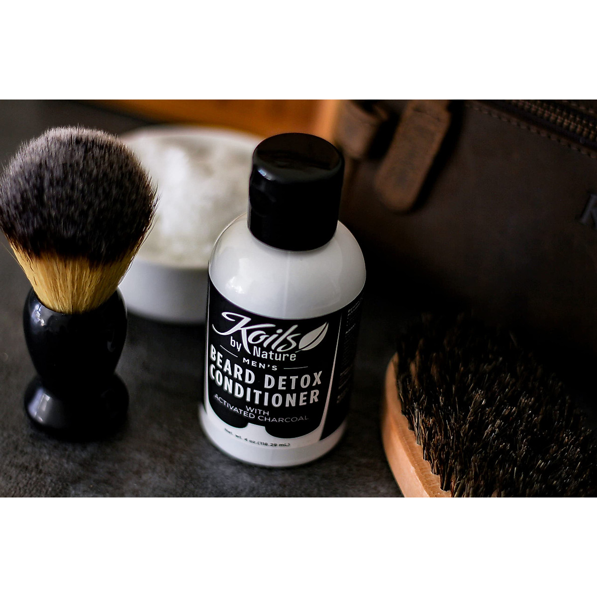 Koils by Nature Beard Detox Conditioner with Activated Charcoal | 4 Oz | Cleanse, Detoxify and Refresh Skin and Beard - Promotes Beard Growth