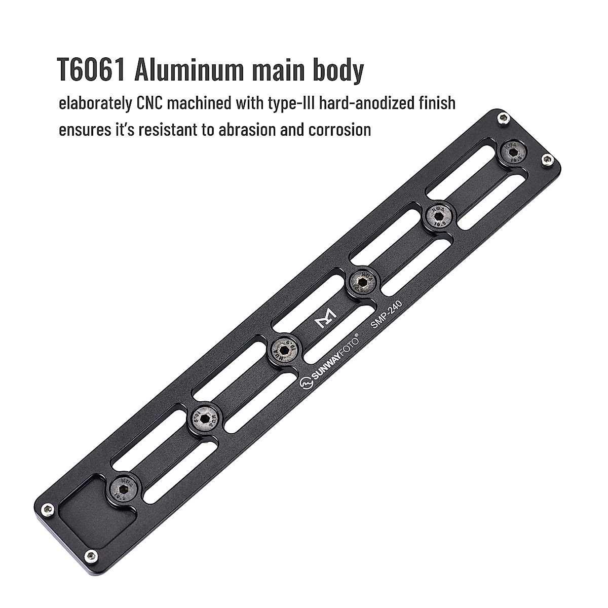 SUNWAYFOTO SMP-240 9.45 inch M-Lok Arca Rail Mount Adapter to Arca-Swiss Plate 240mm