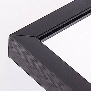 ZJIAH Full Length Mirror with Stand, 59" x 19.7" Rectangle Full Body Mirror Floor Mirror, Free Standing Dressing Mirror, Hanging/Wall-Mounted Mirror for Bedroom Living Room Locker Room, Black