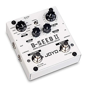 JOYO D-SEED-II Multi Pedal Effect, Stereo Looper Effect & Delay Pedal Effect for Electric Guitar Dual Channel & 8 Digital Delay Modes