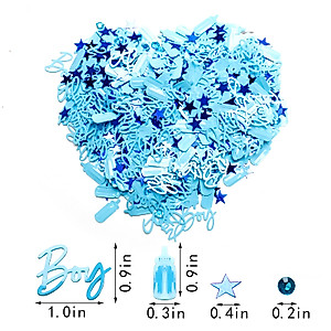 Baby Shower Confetti Baby Boy Shower Decorations Blue Baby Shower Table Confetti Decorations Party Confetti for Baby Shower Decor(1.6 oz/45 g)