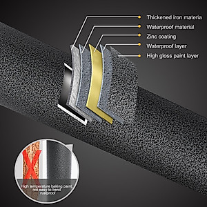 MASTERCANOPY Outdoor Garden Gazebo for Patios with Stable Steel Frame(10x12, Dark Gray)