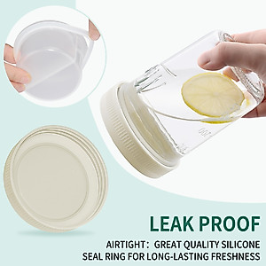 Xyptorix 16 oz Overnight Oats Containers with Lids, 4-Pack Leak-Proof Wide Mouth Mason Jars & Separate Compartments for Fruits/Nuts, Airtight Glass Jars for Chia Pudding, Yogurt, Parfait and Salad