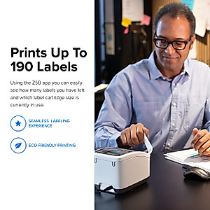 ZEBRA ZSB Series Labels - Potato Starch-Based Printer Label Paper - Recyclable Cartridge for Stickers - Versatile, Cloud-Based Adhesive - Address, 1.25" x 3.5"