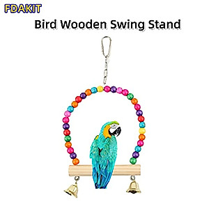 4 Pcs Bird Ladder - 12 Steps 28.3" Bird Cage Ladder & Bird Wings & 2pcs Chewing Balls Colorful Bird Toys for Cockatiels Parrot Parakeet Bird Conure Ladders