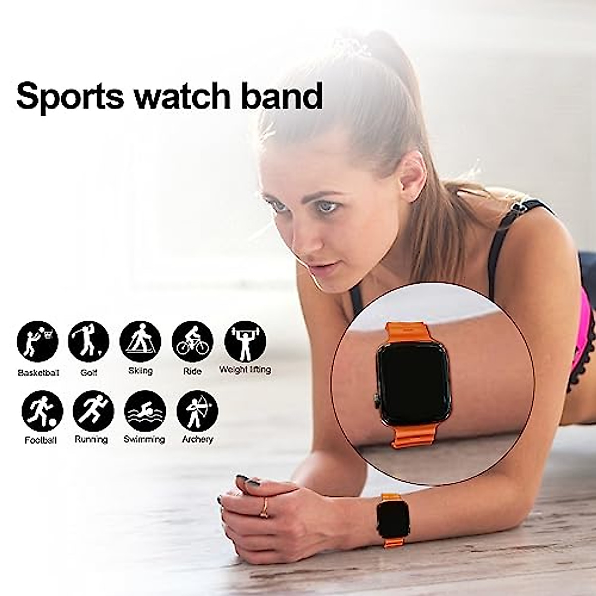 6 Pack Ultra Ocean Band Compatible With Apple Watch Band 49 45 44 42 41 40 38mm, Soft Silicone Waterproof Sports Band For Women And Men For Apple Watch Band Series 8 7 SE 6 5 4 3 2 1