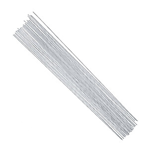 DECORA 18 Gauge White Floral Stem Wire 16 inch,50/Package