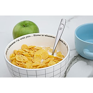 9 Piece Stainless Steel Kids Spoons - Child and Toddler Safe Flatware - Kids Utensil Set - Metal Kids Cutlery Set, Dinner Spoon Set, Small Spoons for Dessert - Includes a Total of 9 Small Kids Spoons